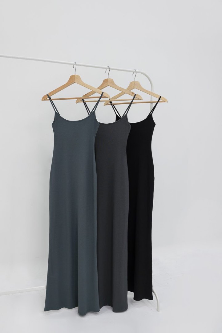 LOVET SECOND SKIN RIBBED CAMI MAXI DRESS, Women's Fashion, Dresses ...