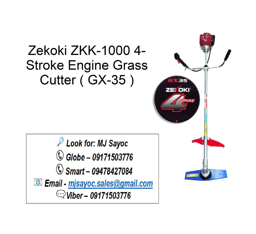 Zekoki ZKK-1000 4-Stroke Engine Grass Cutter ( GX-35 ), Commercial ...