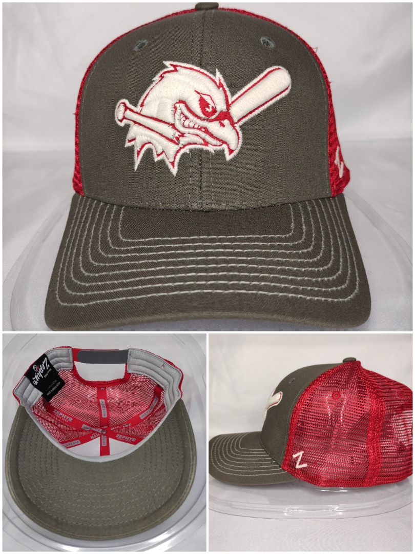ZEPHYR TRUCKER NET CAP GRAY/RED on Carousell