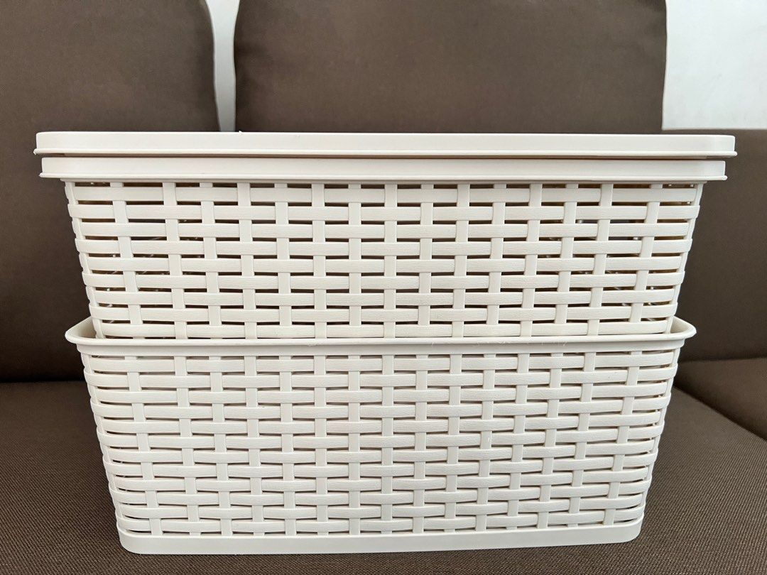 Zooey Rattan Eco Tray, Furniture & Home Living, Home Improvement & Organization, Storage Boxes ...