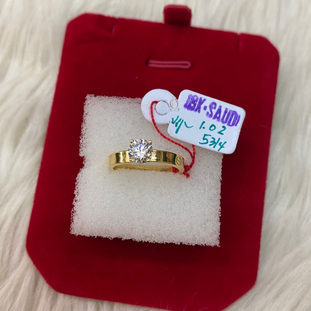 18k Saudi Gold Ring 1.02g, Women's Fashion, Jewelry & Organizers, Rings on Carousell