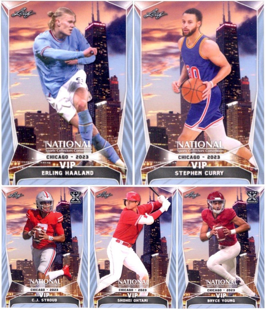 2023 Leaf VIP National Sports Convention Cards | Haaland, Ohtani, Curry ...
