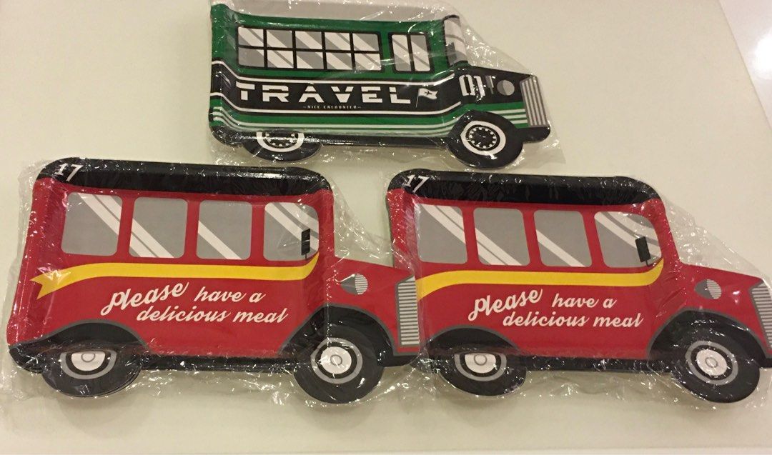 3 SET PAPER PLATE BUS DAISO NEW PP-IT-15 on Carousell