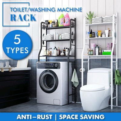 3 Tiers Toilet Washing Machine Rack, Furniture & Home Living, Bathroom ...