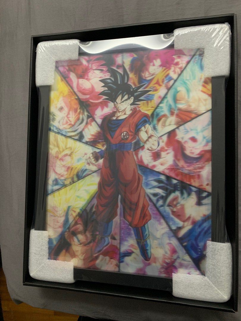 3D Holographic Dragonball Frame - Vegeta & Goku, Furniture & Home ...