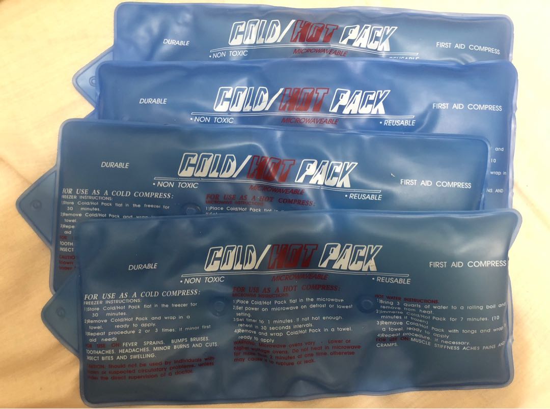 4 件 冷凍 / 保溫 包 first aid cold pack hot pack 4 sets 發燒 退熱 降溫 舒緩 reusable ...