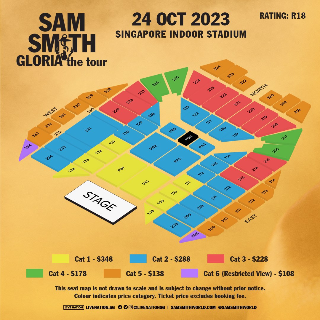 [4 x PHYSICAL TICKET] CAT 3 Sam Smith Gloria Concert on 24 October 2023 ...