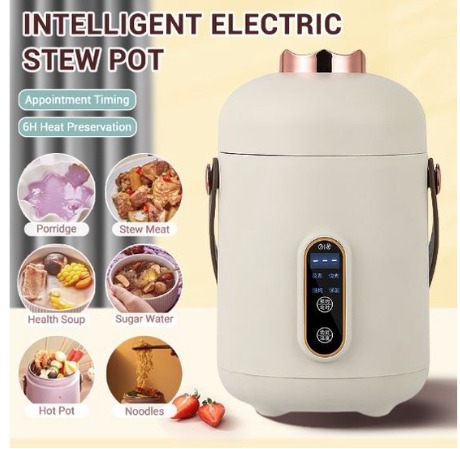 500ml Portable Electric Stew Pot Slow Smart Cooker Multifunction ...