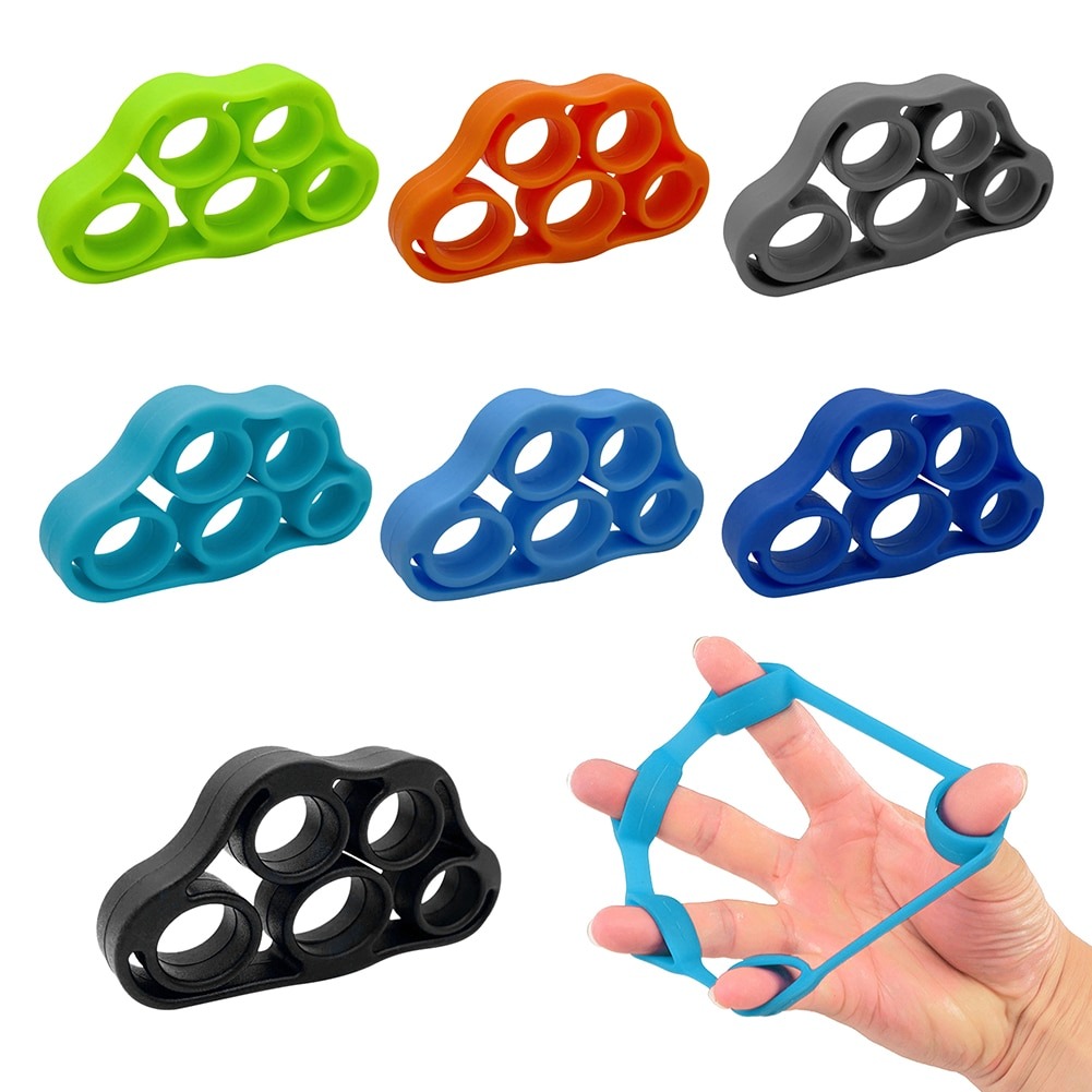5 Finger Finger Strength Grip Band Elastic Silicone Hand Grips ...