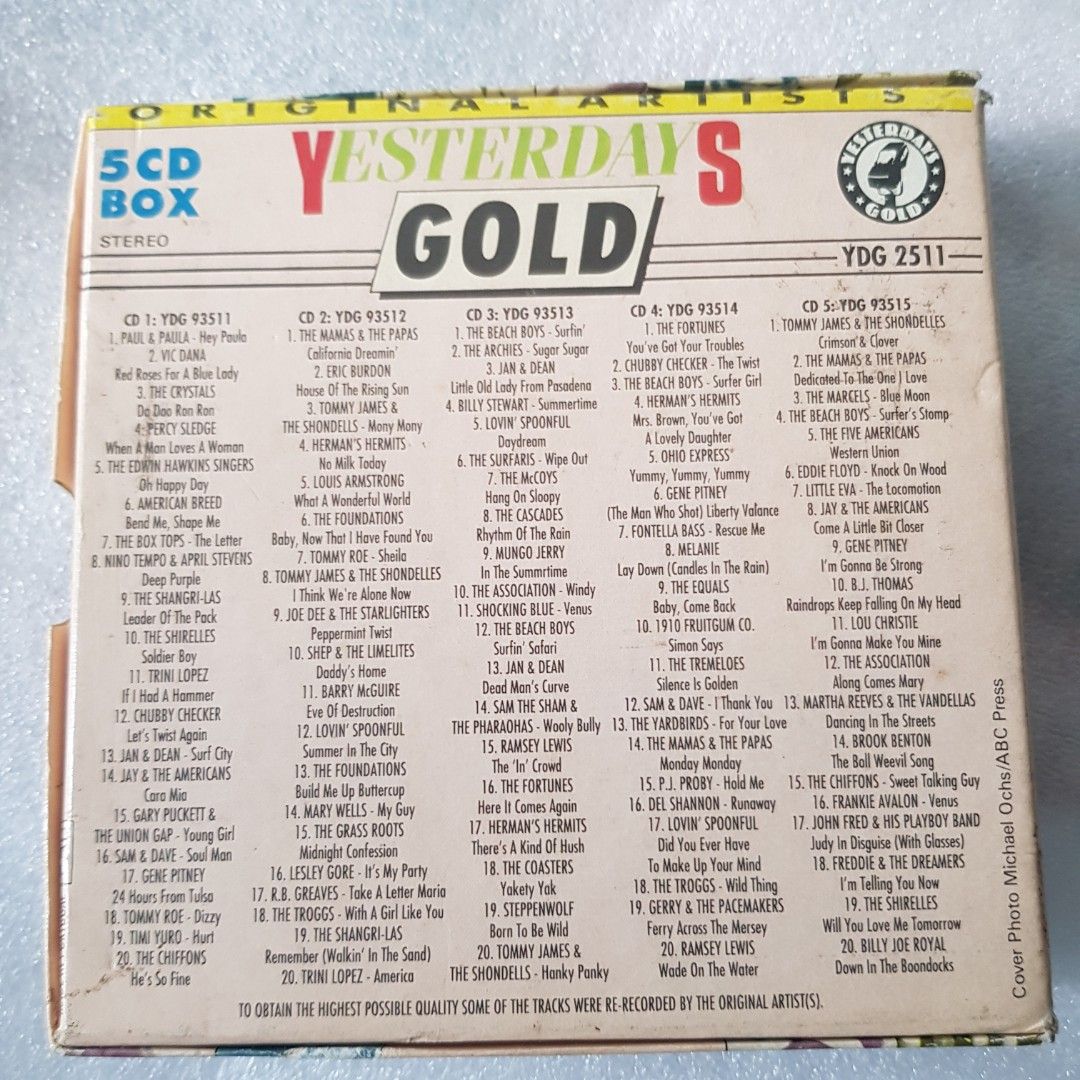 5cd set 100 golden oldies of 60S yesterdays disc very new, Hobbies ...