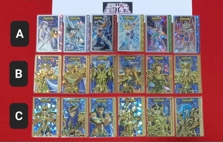 聖鬥士 星矢 Odenya 泰國零食卡 VIP BOX SET A B C 共18張 黄金聖鬥士 12宫 零食閃咭, 興趣及遊戲, 玩具 ...