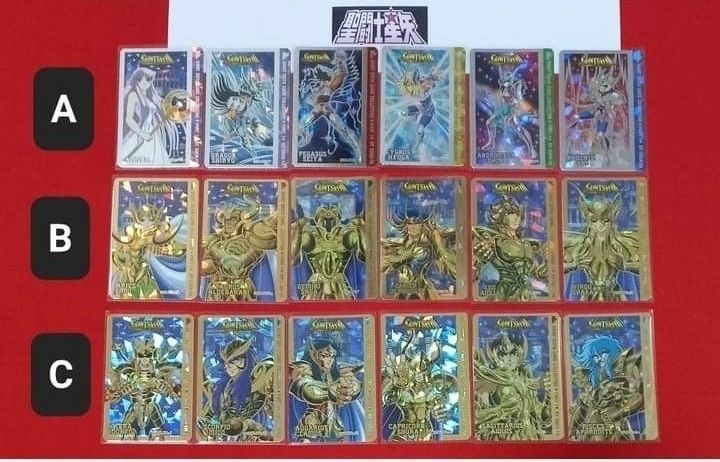 聖鬥士 星矢 Odenya 泰國零食卡 VIP BOX SET A B C 共18張 黄金聖鬥士 12宫 零食閃咭, 興趣及遊戲, 玩具 ...