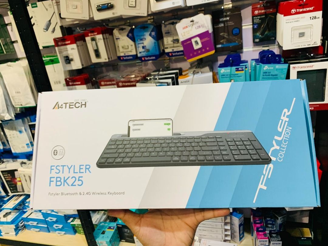 A4Tech FBK25 Fstyler Bluetooth & 2.4G Wireless Keyboard Black, Computers & Tech, Parts ...