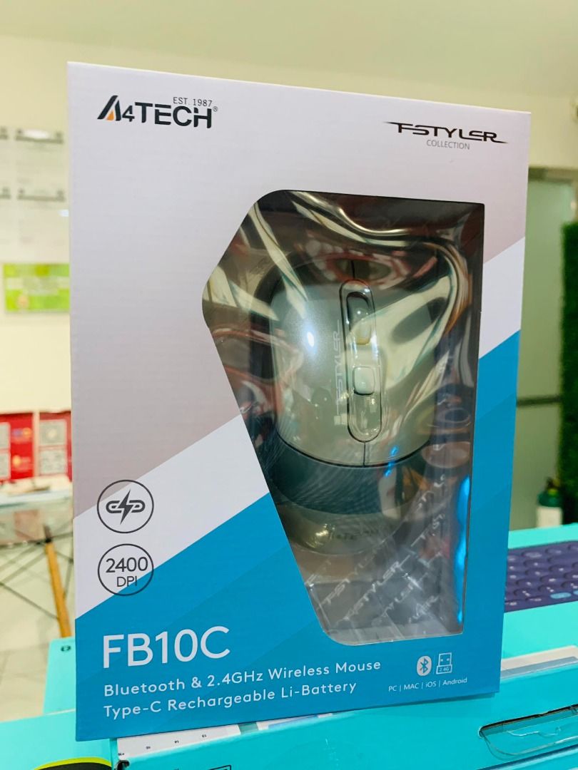 A4Tech Fstyler FB10C Rechargeable Bluetooth & 2.4ghz Wireless Mouse ...