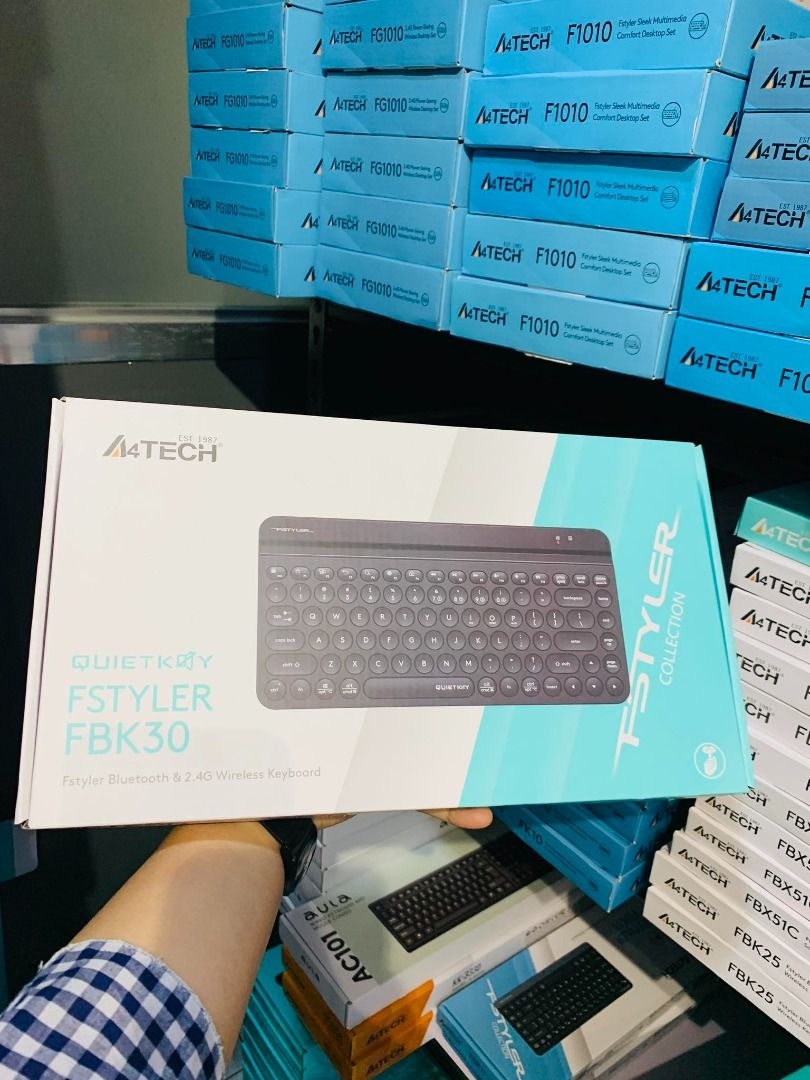 A4tech Fstyler Fbk30 Bluetooth And 2 4g Wireless Keyboard Black