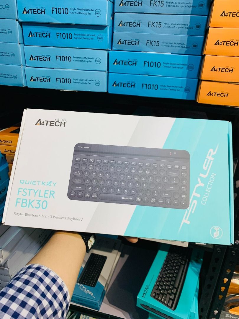 A4tech Fstyler Fbk30 Bluetooth And 2 4g Wireless Keyboard Black
