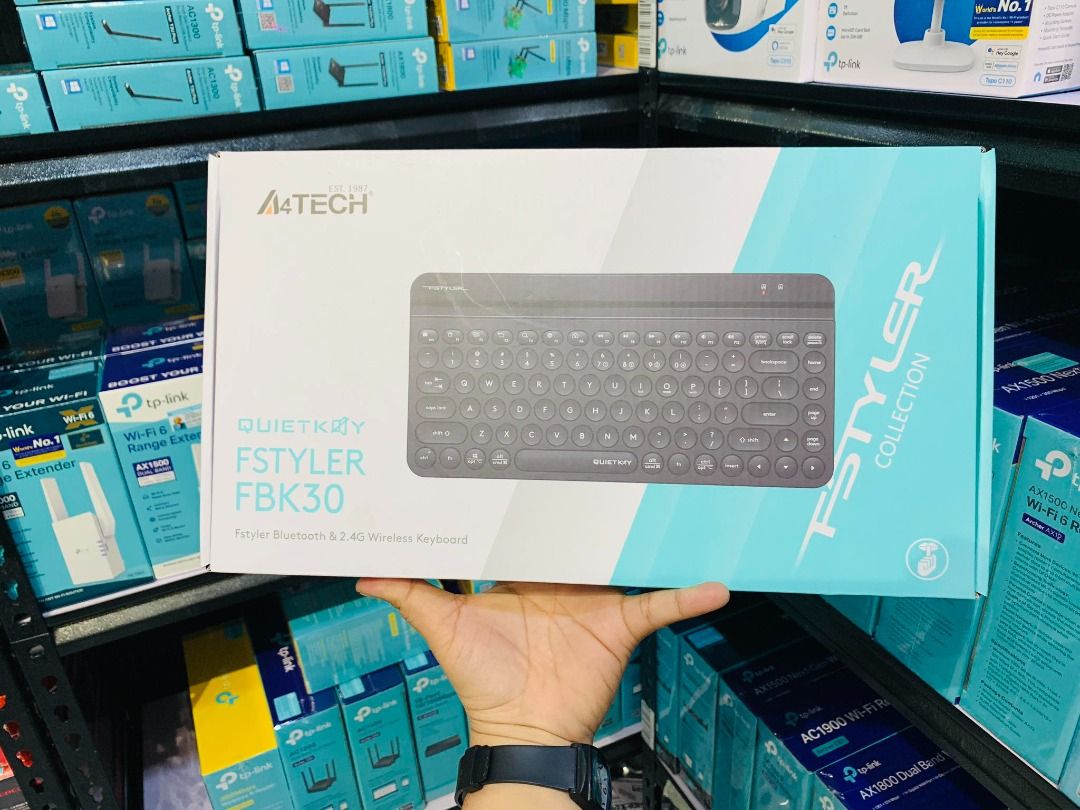 A4tech Fstyler Fbk30 Bluetooth And 2 4g Wireless Keyboard Black