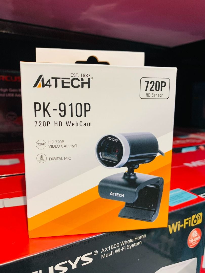 A4Tech PK-910P 720P HD Webcam with Mic, Computers & Tech, Parts ...