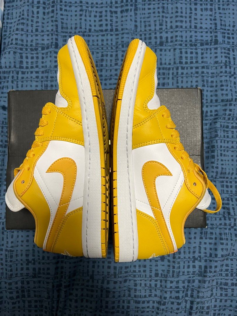 Air Jordan 1 low pollen, Men's Fashion, Footwear, Sneakers on Carousell