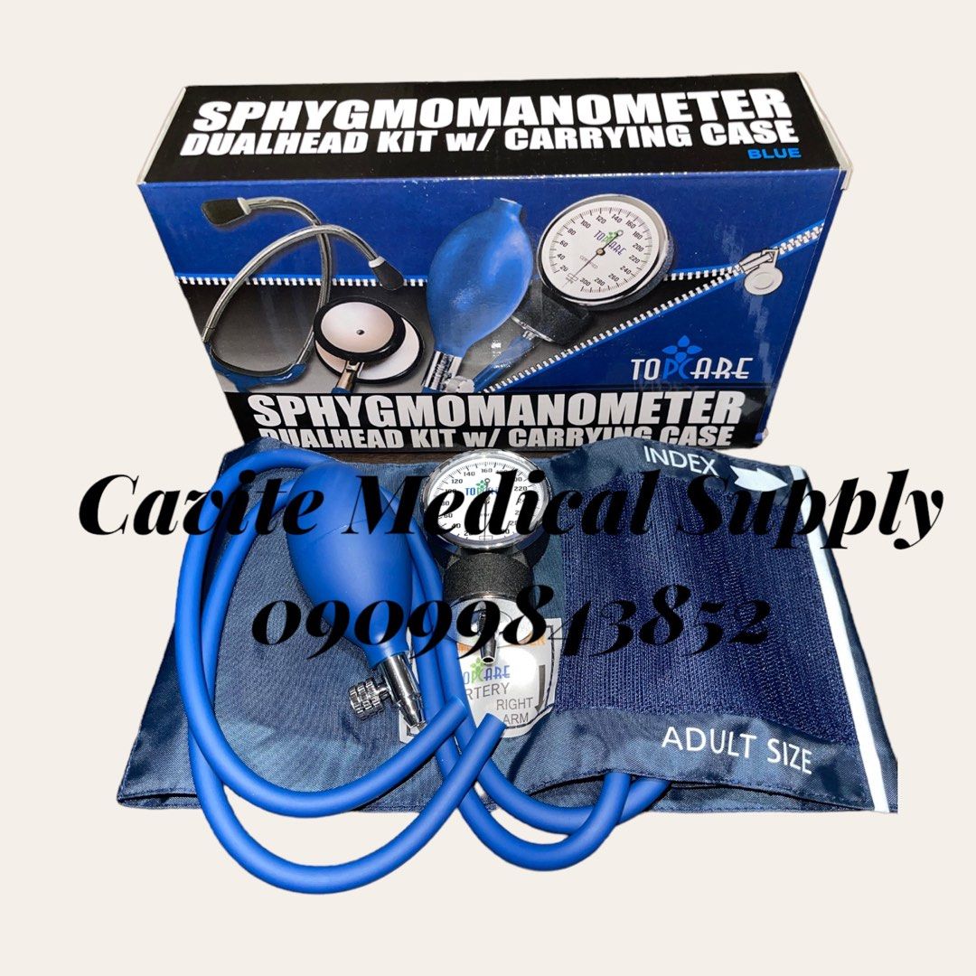 Aneroid Sphygmomanometer & Stethoscope Set / Manual Bp Monitor (Blue ...