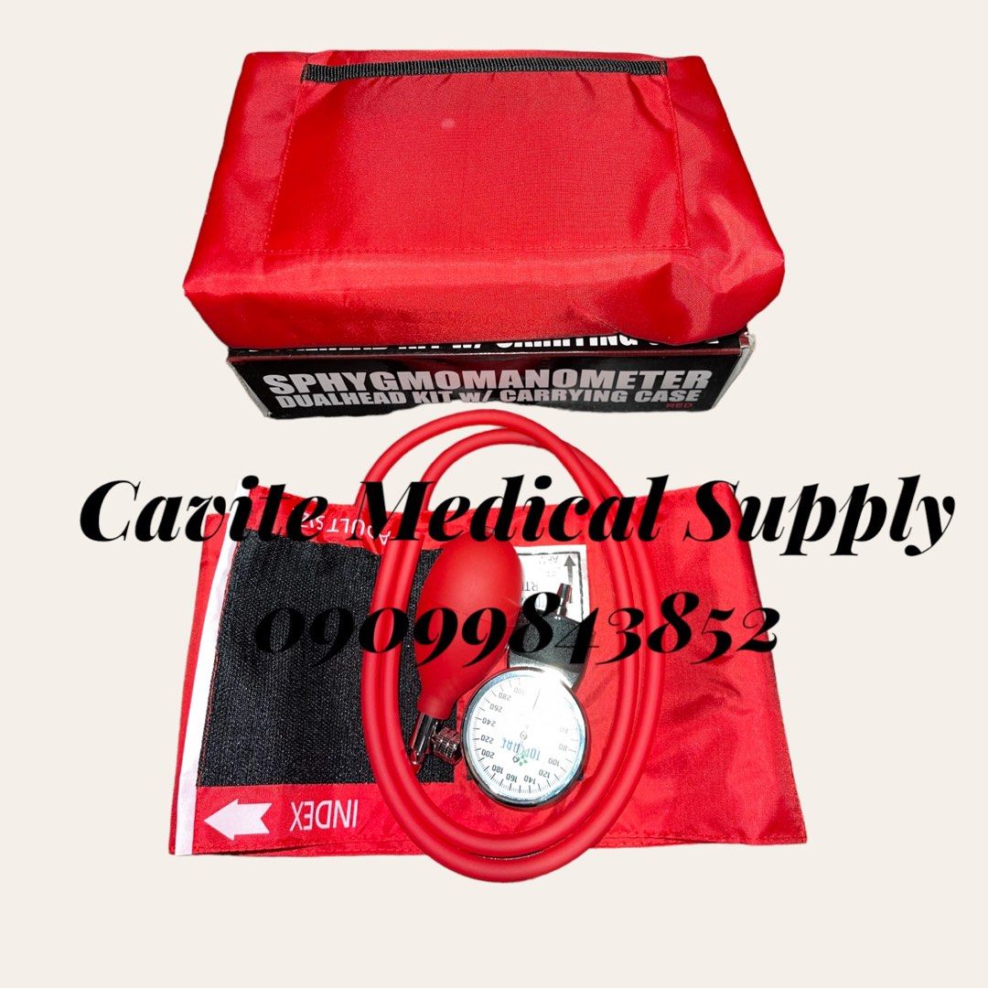 Aneroid Sphygmomanometer & Stethoscope Set / Manual Bp Monitor (Red) on ...