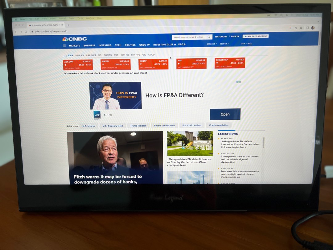 AOpen Fire Legend 16PM6QT 15.6 inch IPS portable monitor, Computers ...