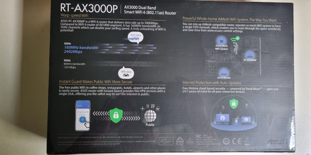 Asus RT-AX3000P WiFi router, Computers & Tech, Parts & Accessories ...