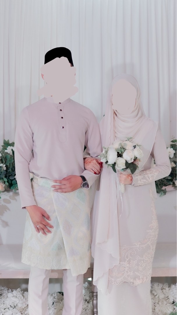 Baju Nikah Hijabistahub | Warna Champagne , Women's Fashion, Dresses ...