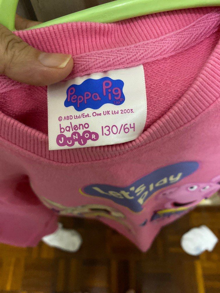 Baleno Peppa Pig Sweater 130, Babies & Kids, Babies & Kids Fashion on ...