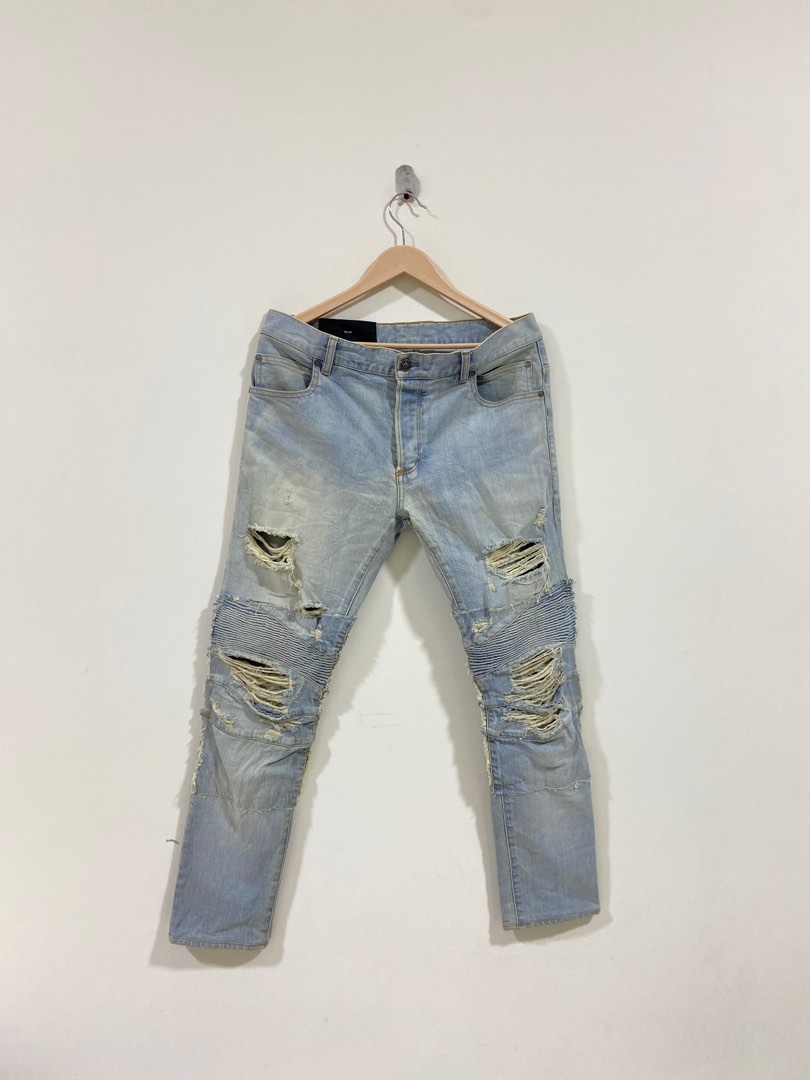 Balmain Paris Ripped Jeans, Men's Fashion, Bottoms, Jeans on Carousell