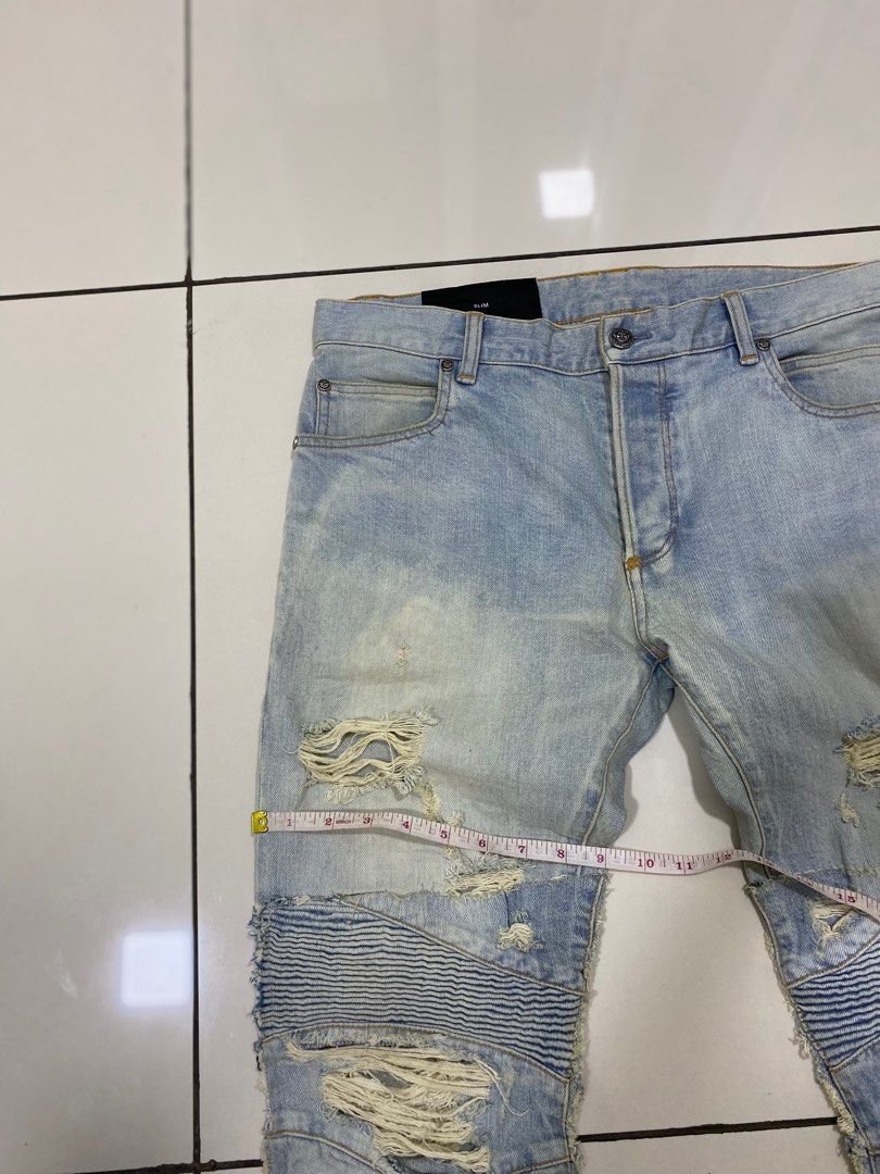 Balmain Paris Ripped Jeans, Men's Fashion, Bottoms, Jeans on Carousell