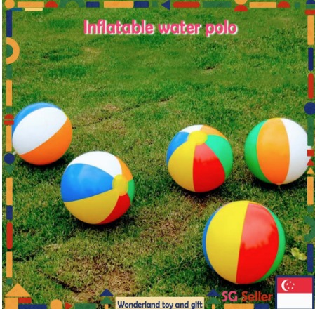 Beach Ball Kids Beach Pool Play Ball Children's Inflatable Rubber Soft ...