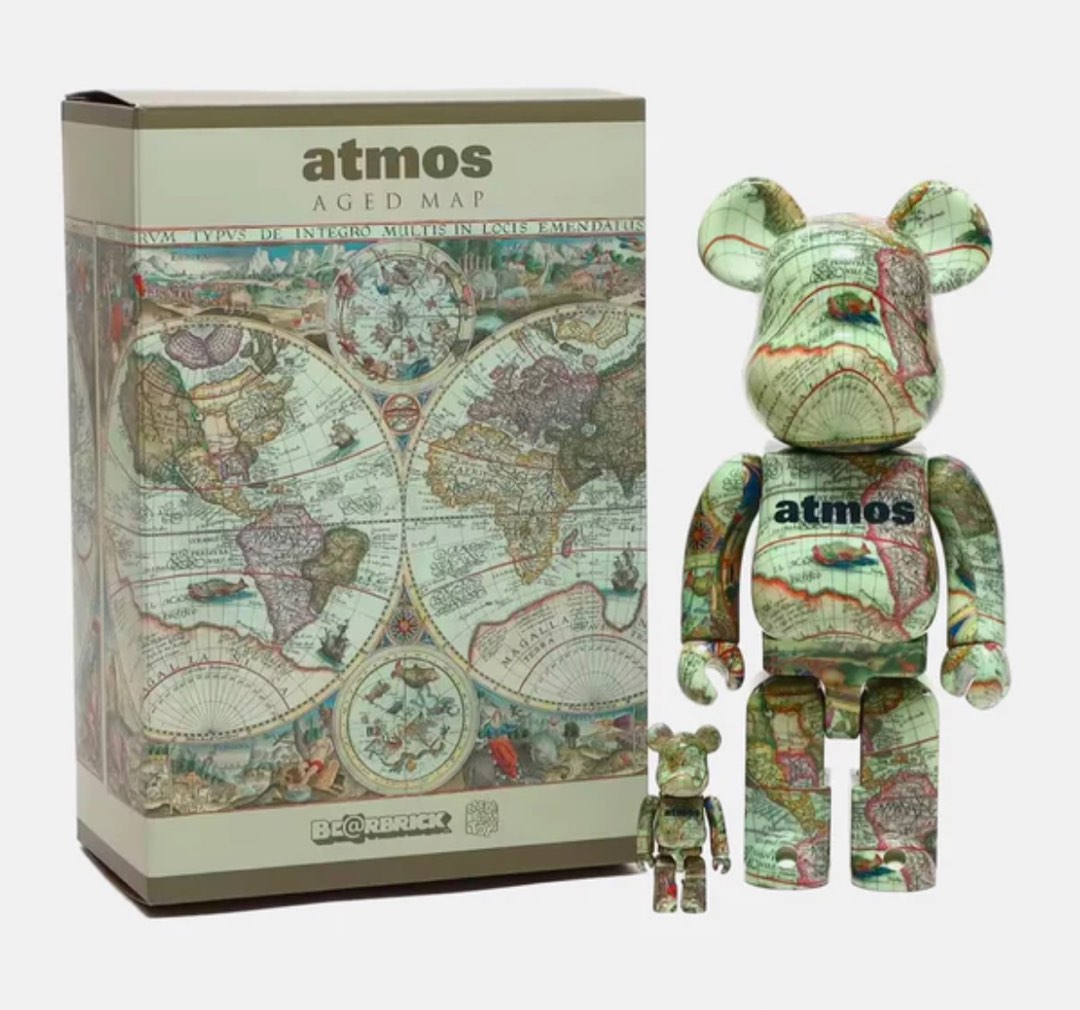 全新Bearbrick Atmos map 400%+100%, 興趣及遊戲, 玩具 & 遊戲類 - Carousell
