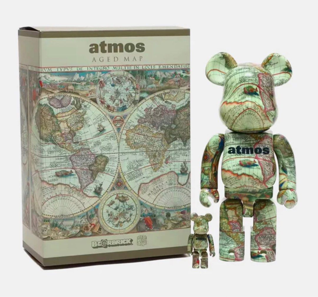 全新Bearbrick Atmos map 400%+100%, 興趣及遊戲, 玩具 & 遊戲類 - Carousell