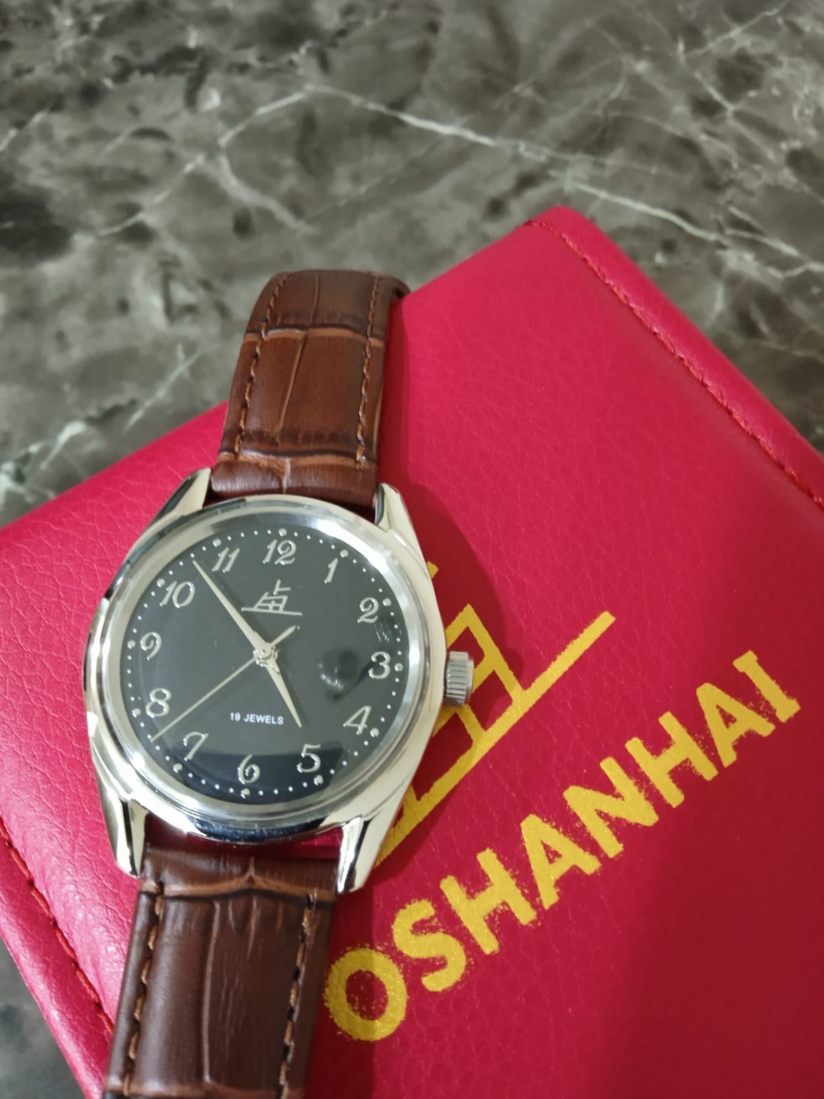 Black Shanghai Lao Luan Arabic Numerals Mechanical Hand Wind Watch, Luxury, Watches on Carousell