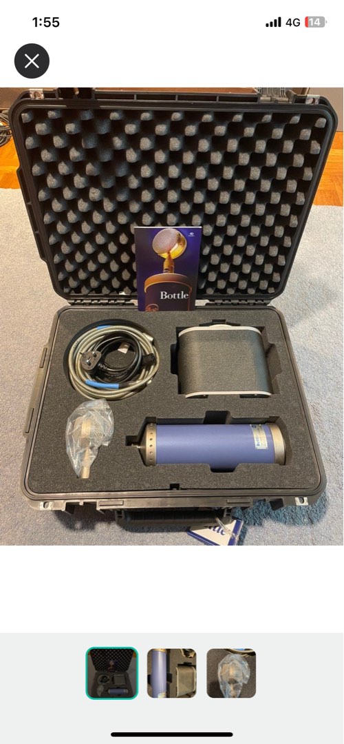 Blue Bottle Tube Mic, Audio, Microphones on Carousell