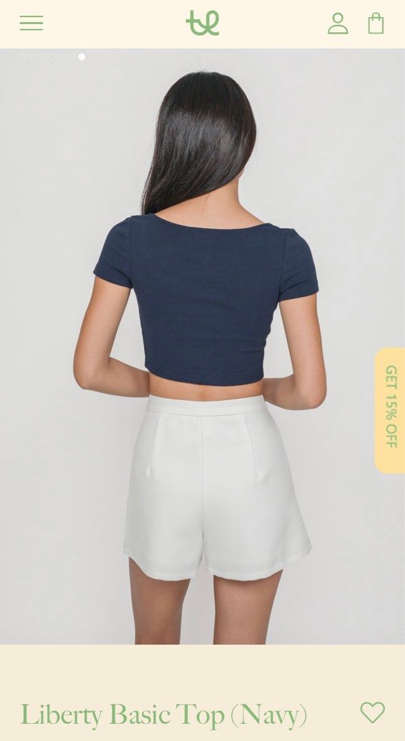 (BNIP) TTR Liberty Basic Top (Navy) The Tinsel Rack, Women's Fashion, Tops, Shirts on Carousell