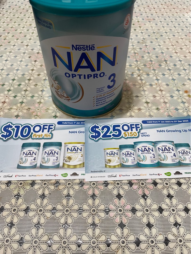 Brand new tin of Nestle Nan Optipro 3 400g, Babies & Kids, Nursing ...