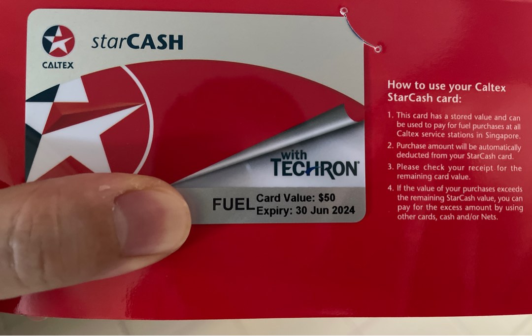 Caltex StarCash Card $50, Tickets & Vouchers, Store Credits on Carousell