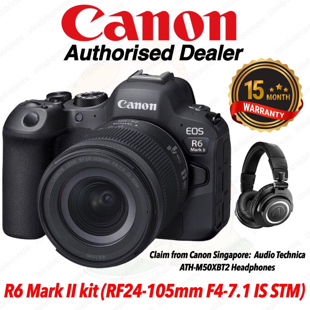 Canon R6 Mark II kit ( RF 24-105mm F4-7.1 IS STM), Photography, Cameras ...