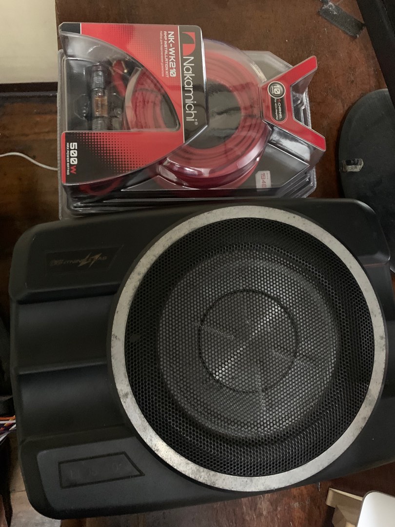 Car underseat compact subwoofer lighning lab. Free delivery, Audio ...