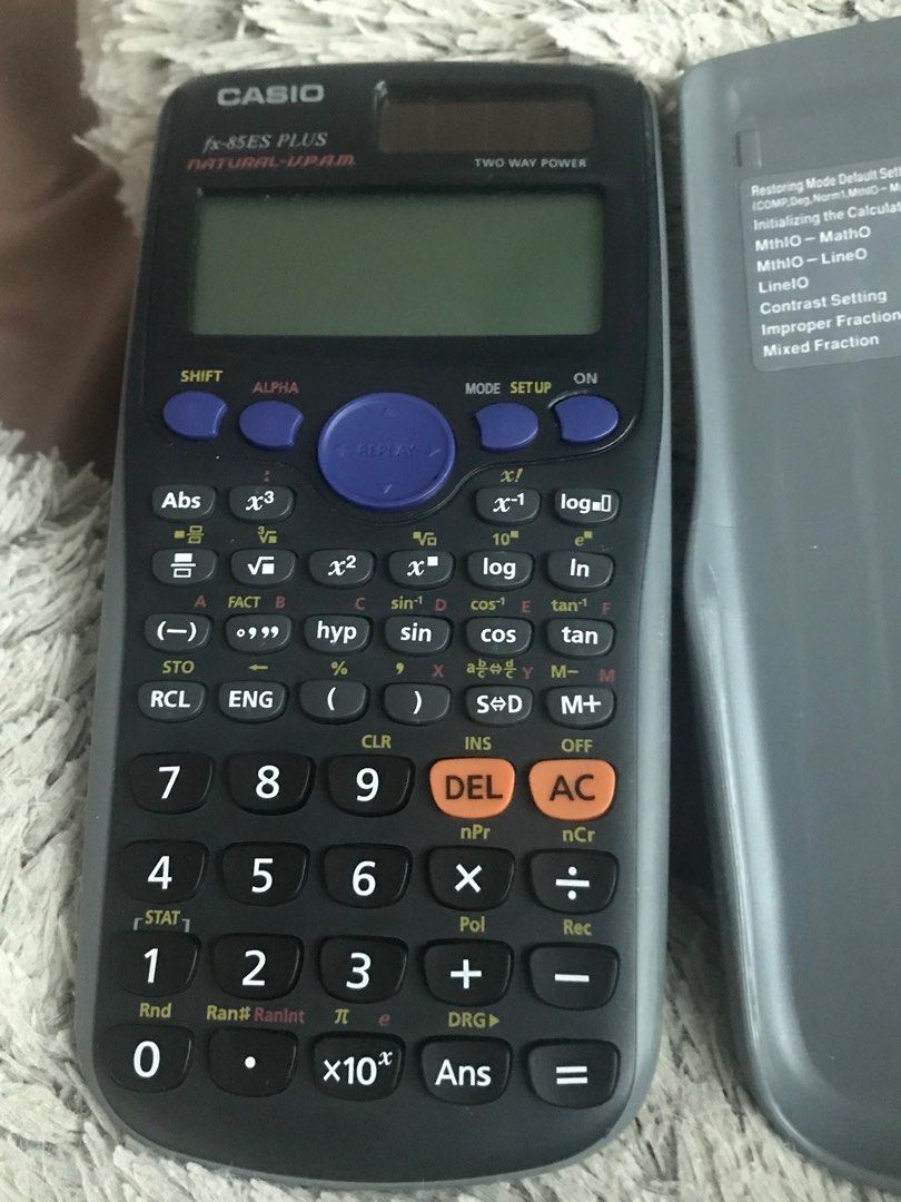 CASIO fx-85ES PLUS SCIENTIFIC CALCULATOR 2 way power on Carousell