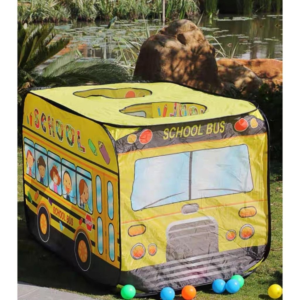 Children Play Tent Kids Bus Folding Police Fire-Engine Ice-Cream School ...