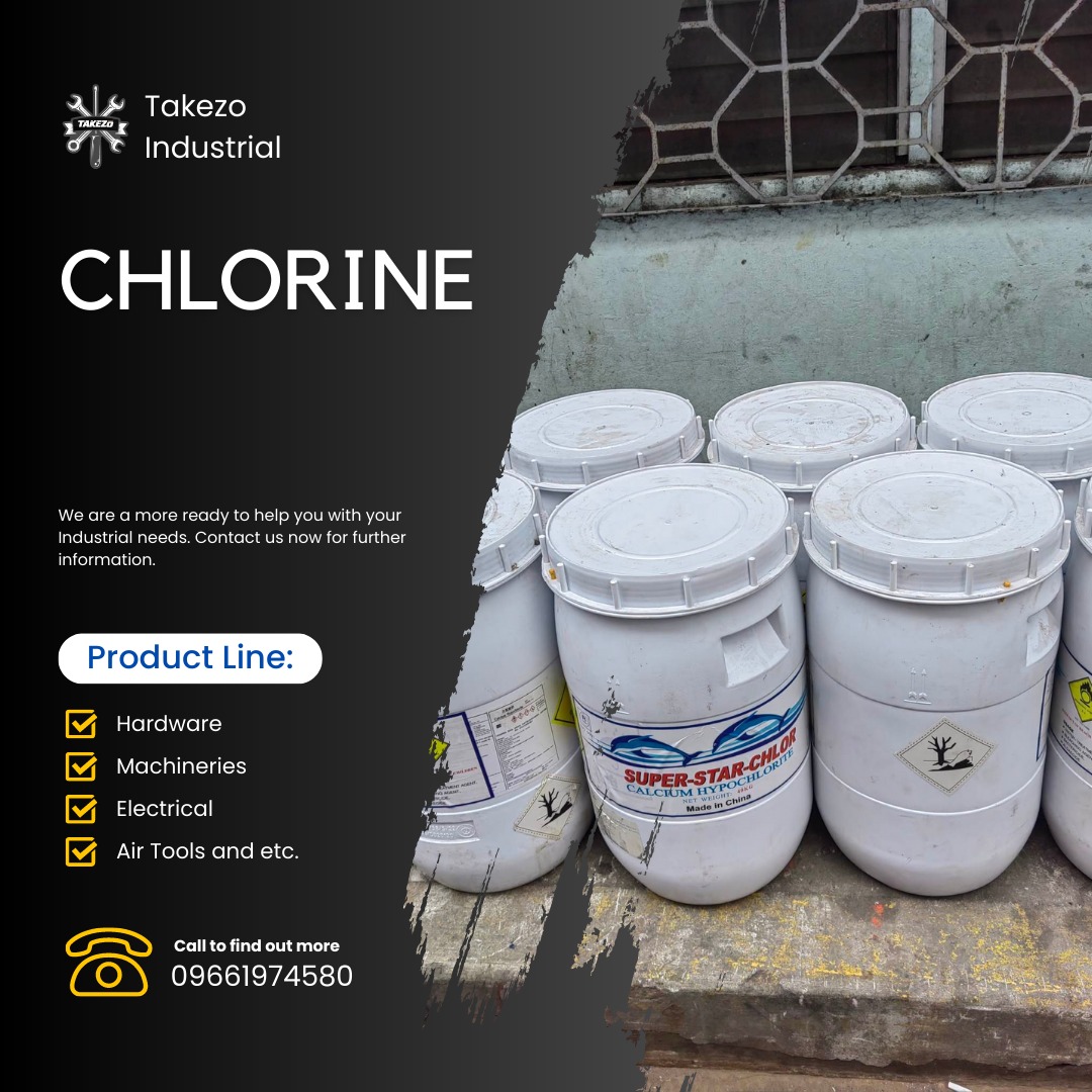 CHLORINE, Commercial & Industrial, Industrial Equipment on Carousell