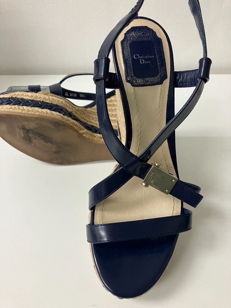 Christian Dior Wedge sandal, Luxury, Sneakers & Footwear on Carousell