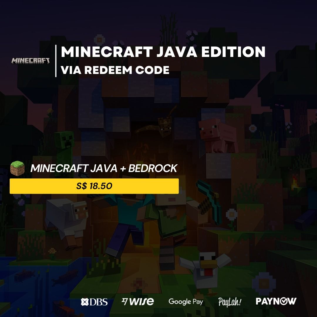 [CODE] Minecraft Java & Bedrock Edition, Video Gaming, Gaming Accessories, In-Game Products on ...