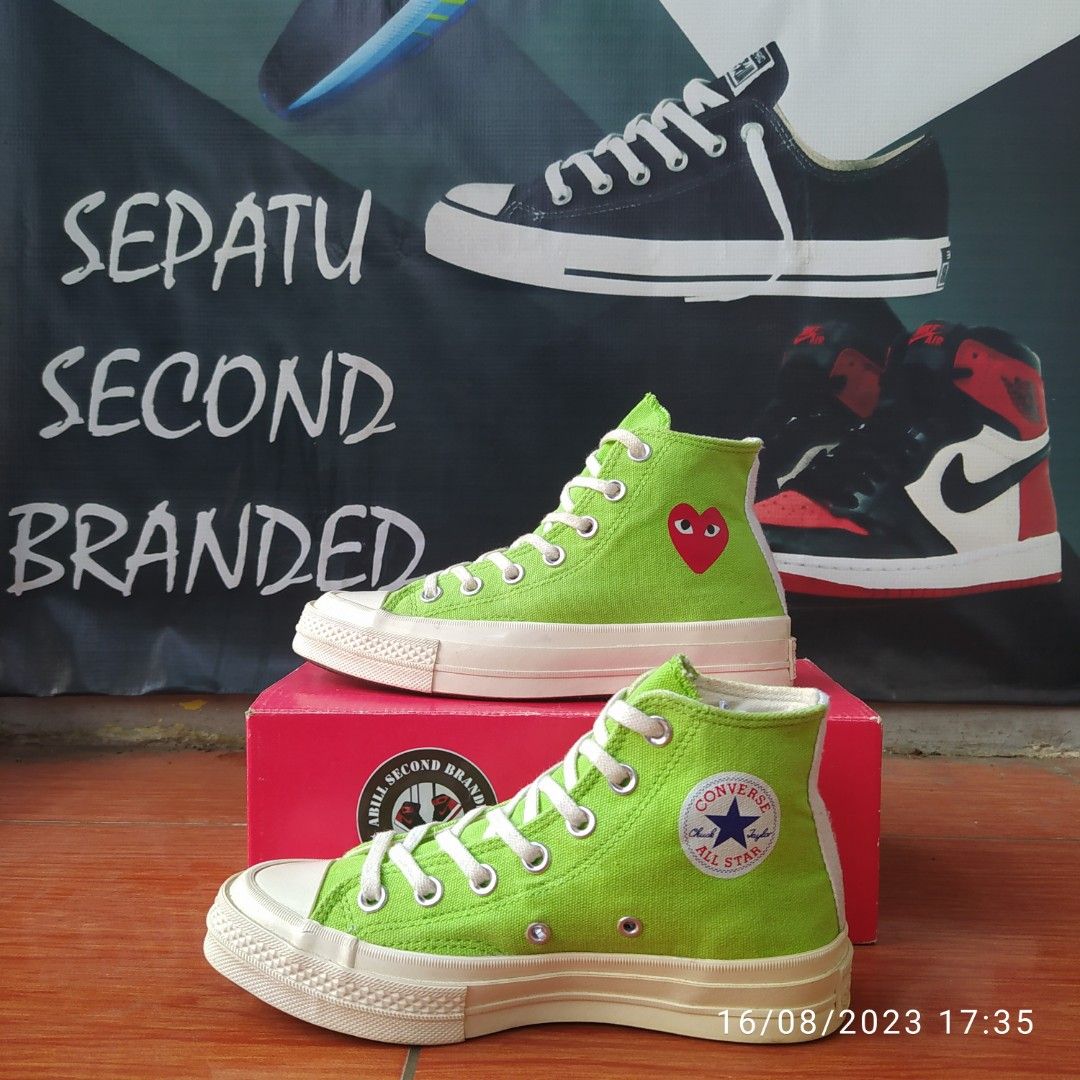 Converse Chuck Taylor 70s CDG, Fesyen Wanita, Sepatu di Carousell