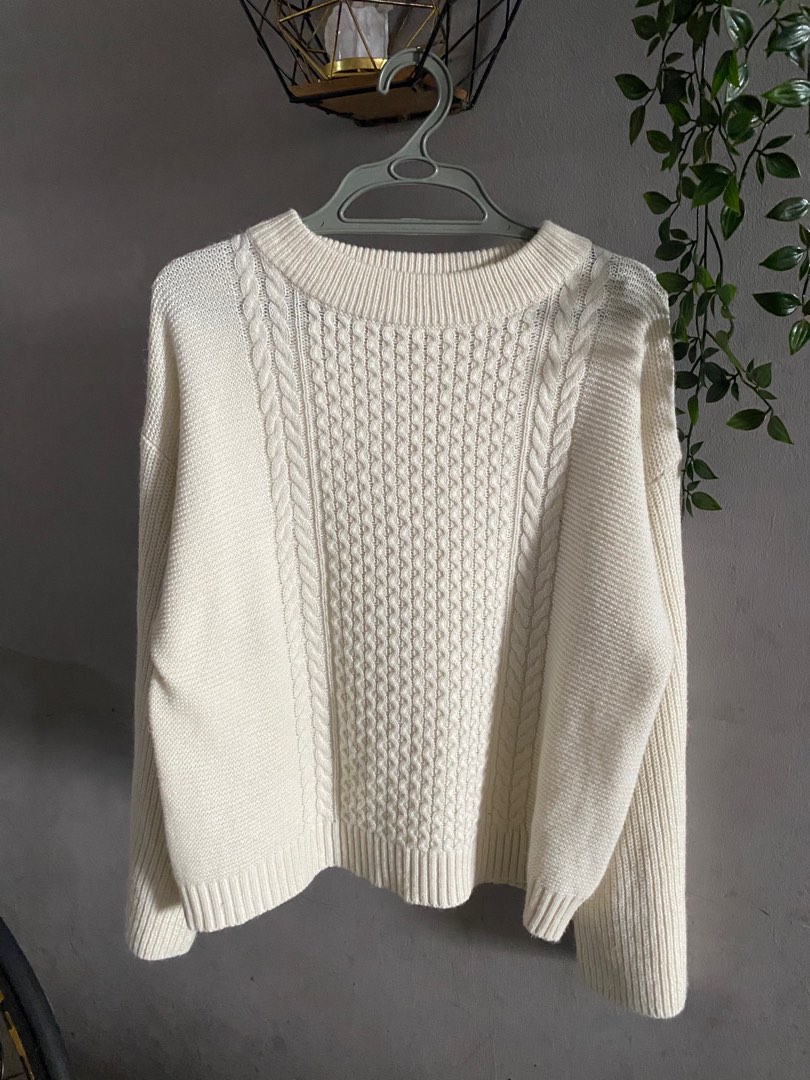 Cream Knitwear Womens Fashion Tops Other Tops On Carousell