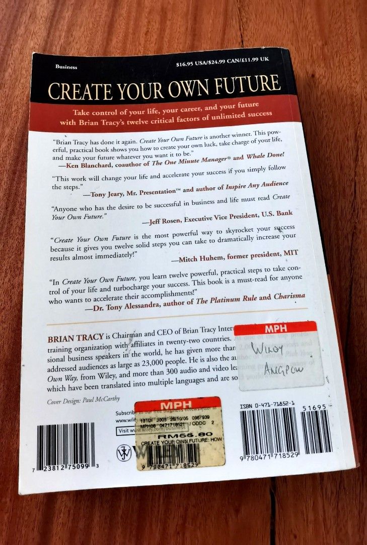 Create Your Own Future Master The 12 Critical Factors Unlimited Success Book By Brian Tracy ...