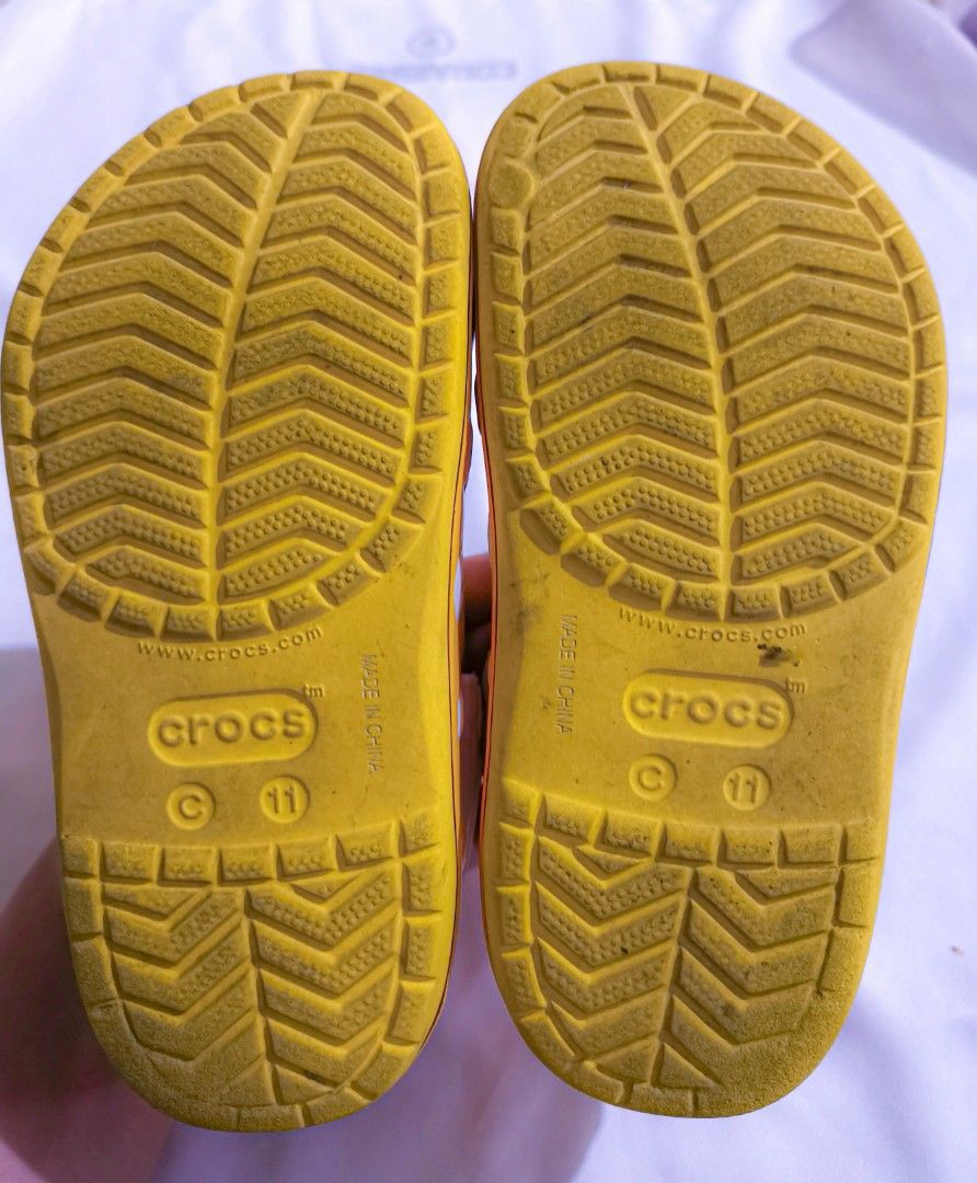 Crocs Yellow, Babies & Kids, Babies & Kids Fashion on Carousell